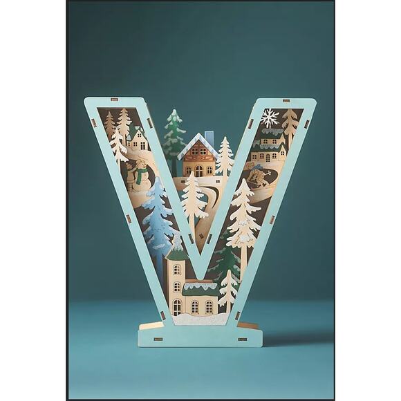 Anthropologie | Holiday | Nthropologie Wonderland Scene Monogram ...